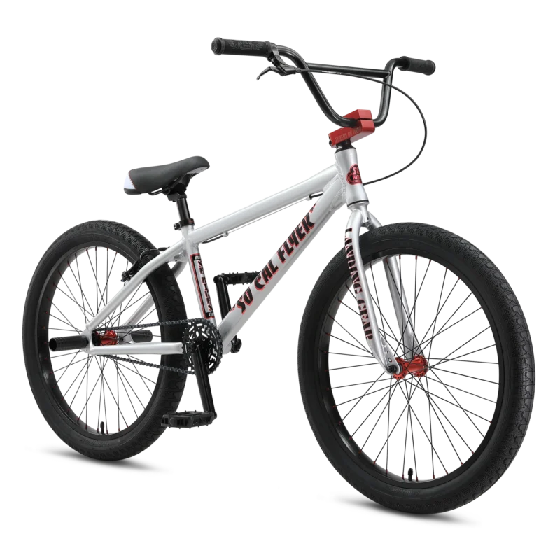 SE Bikes So Cal Flyer 24″ Iced Out Silver – Grips Bikes