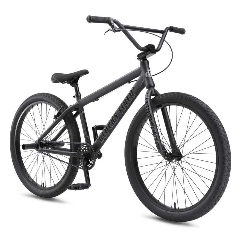 SE Bikes Blocks Flyer 26″ Matte Black – Grips Bikes