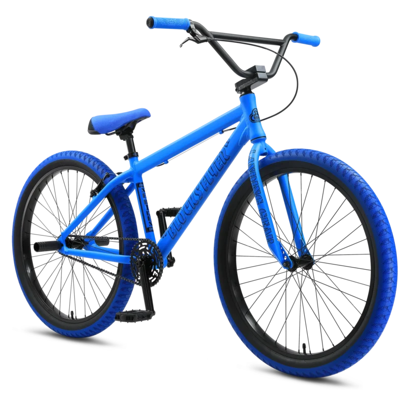 SE Bikes Blocks Flyer 26″ Matte Blue – Grips Bikes